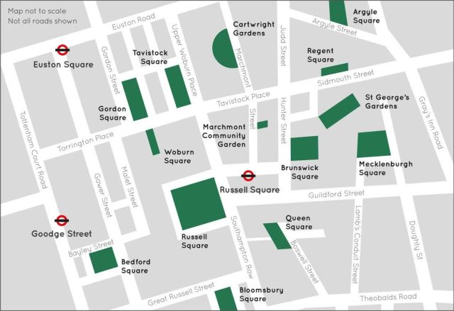 Map | Bloomsbury Squares & Gardens
